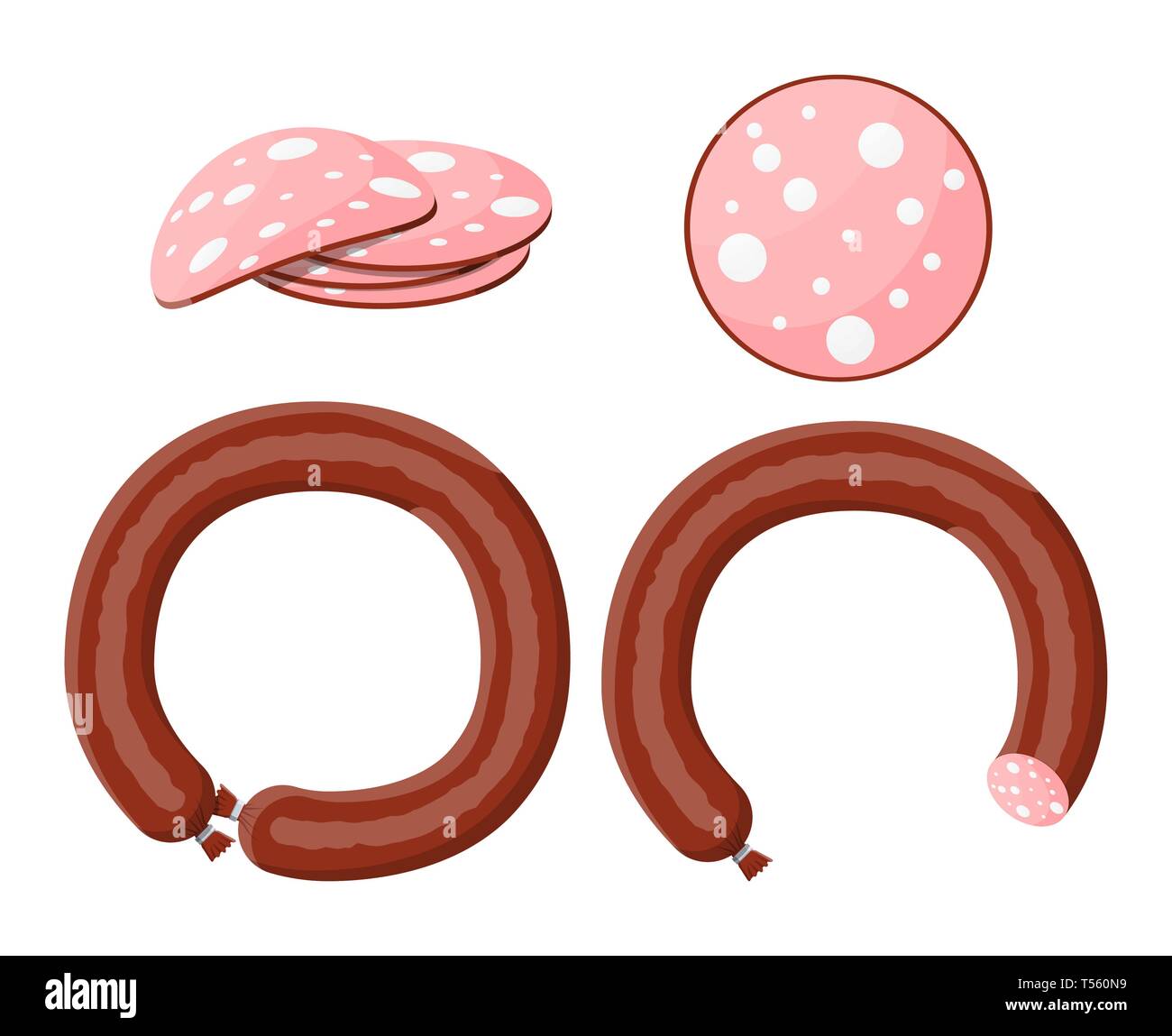 Sausage smoked icon color Stock Vector Images - Alamy
