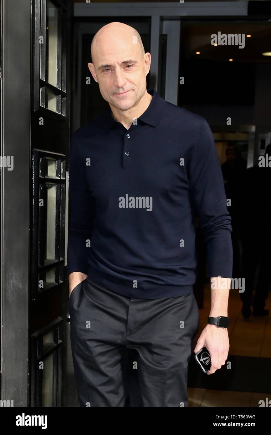 Mark Strong seen leaving Radio 2 after doing radio interviews Featuring ...