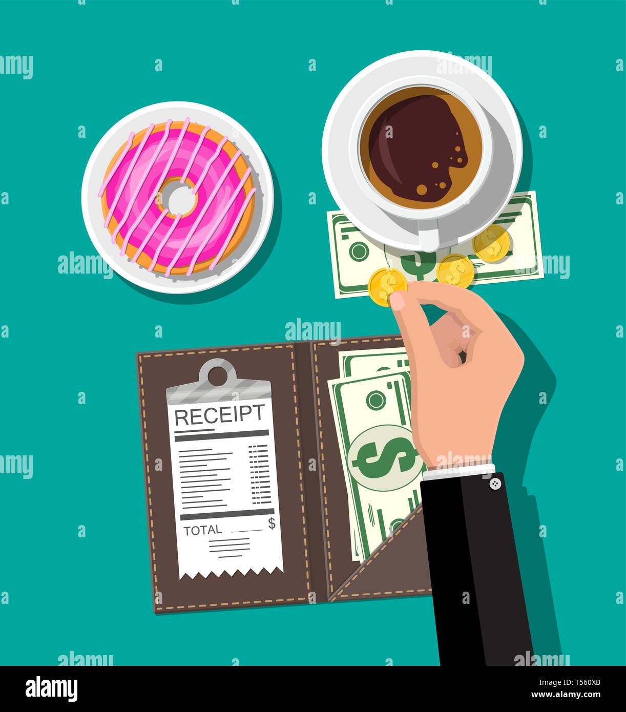 Tip receipt Stock Vector Images - Alamy