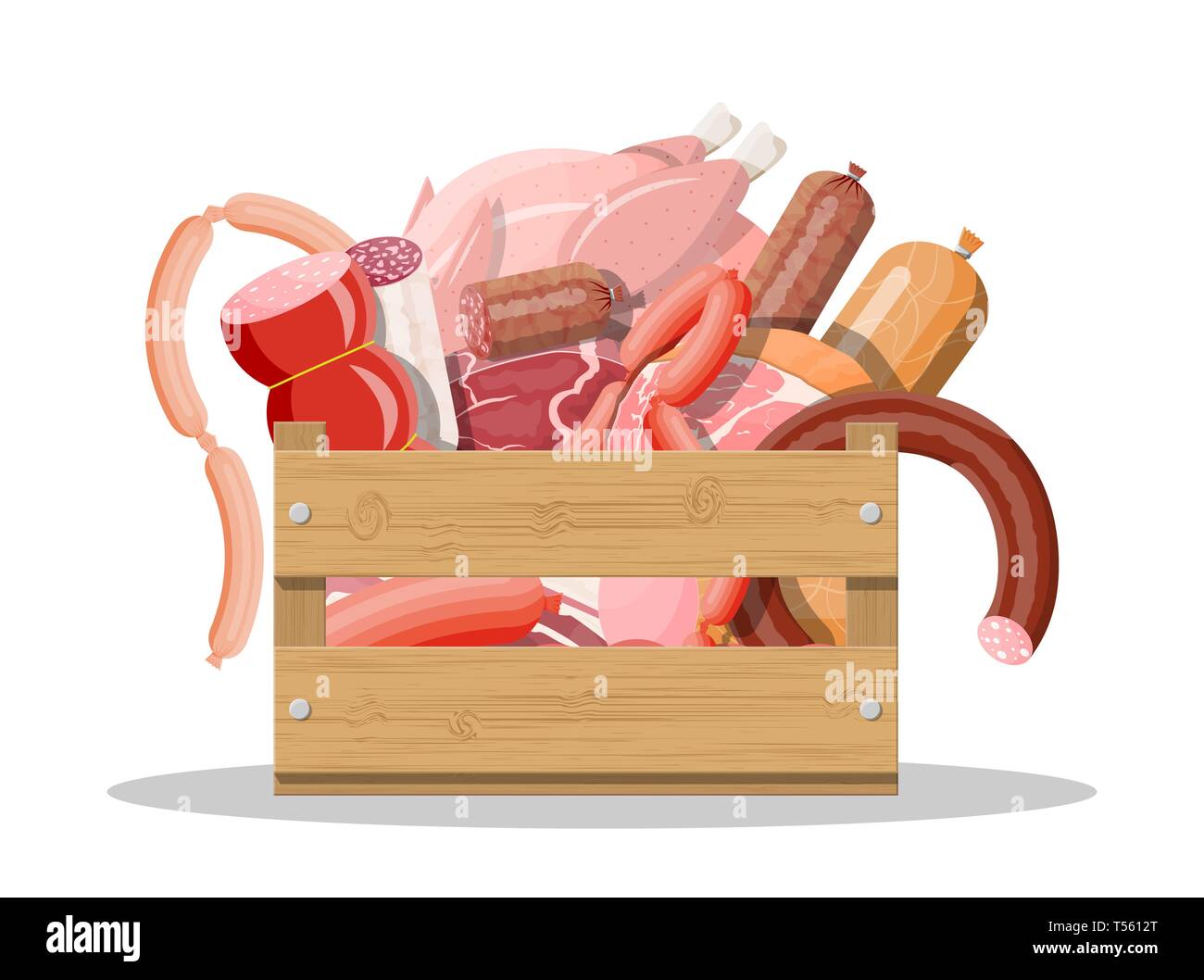 Pork bologna Stock Vector Images - Alamy