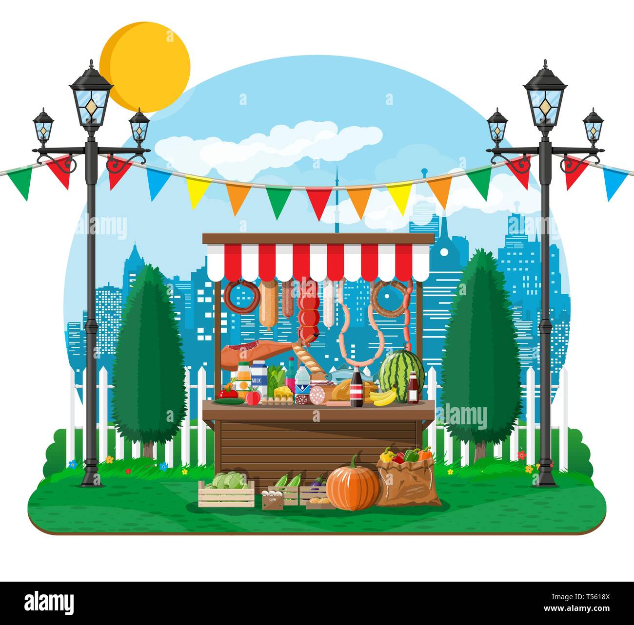 Food stall counter food stall design Cut Out Stock Images & Pictures ...