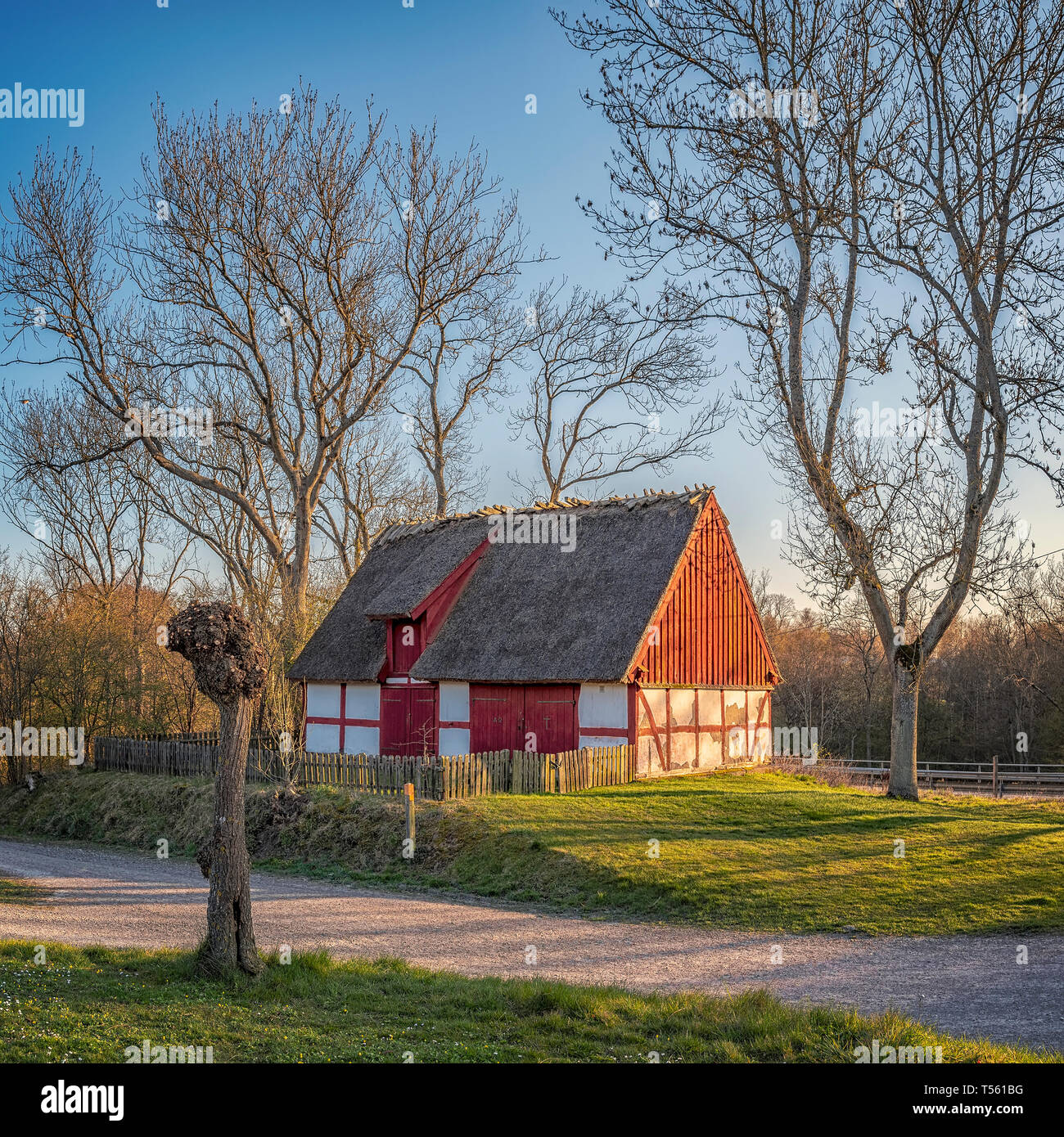 Timber hut with thatched roof hi-res stock photography and images - Alamy