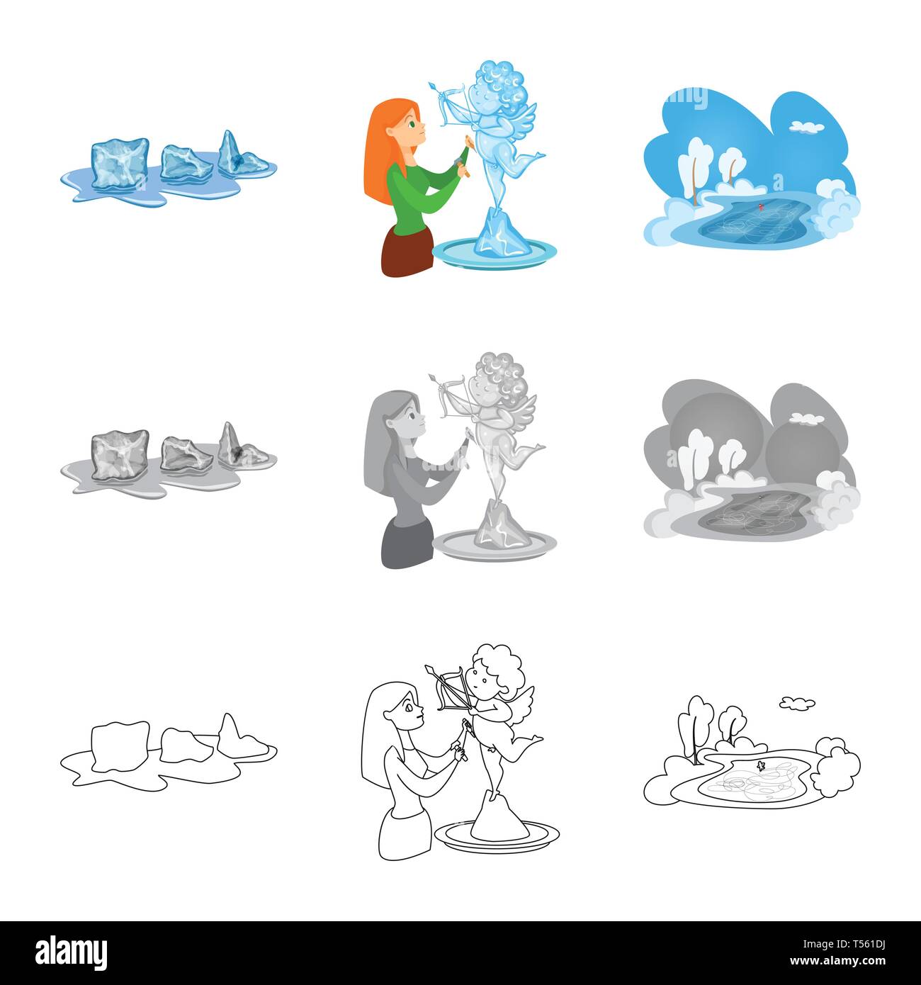 cube,sculpture,pond,ice,melting,Cupid,lake,kitchen,angel,winter,liquid ...
