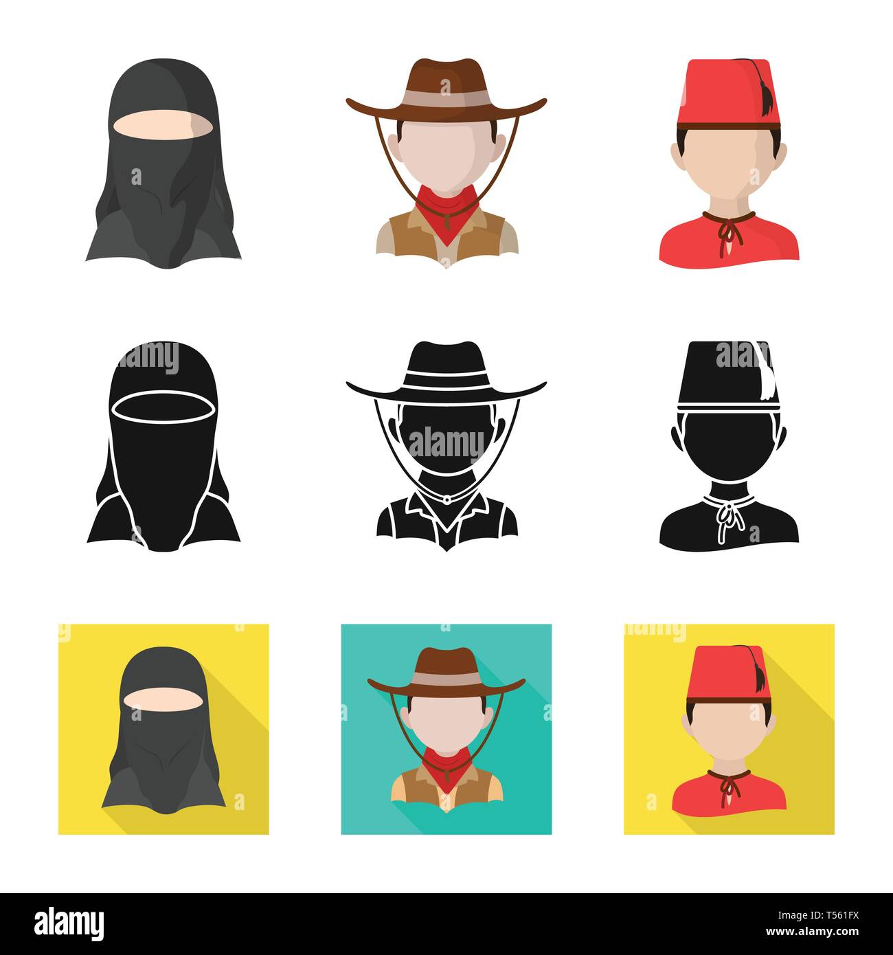 Vector illustration of imitator and resident sign. Set of imitator and ...