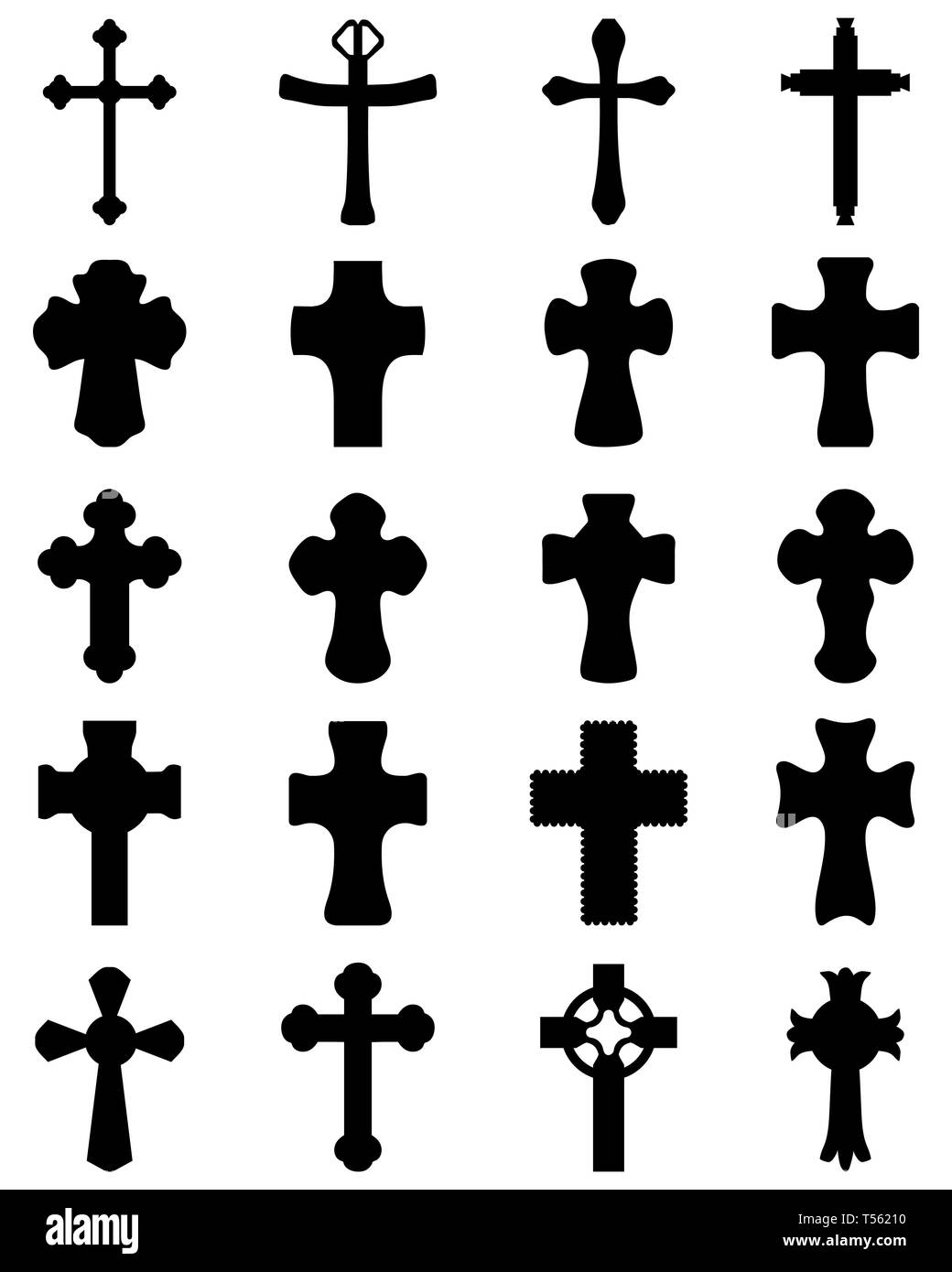 Tattoo cross Black and White Stock Photos & Images - Alamy
