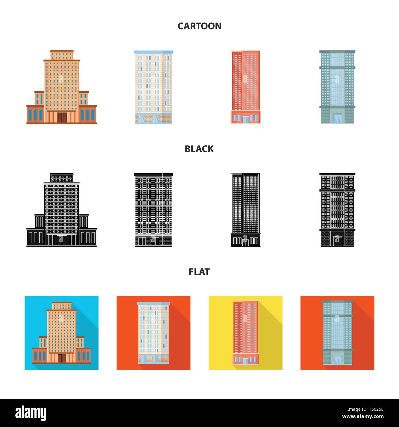 Hotel high rise building facade Stock Vector Images - Alamy