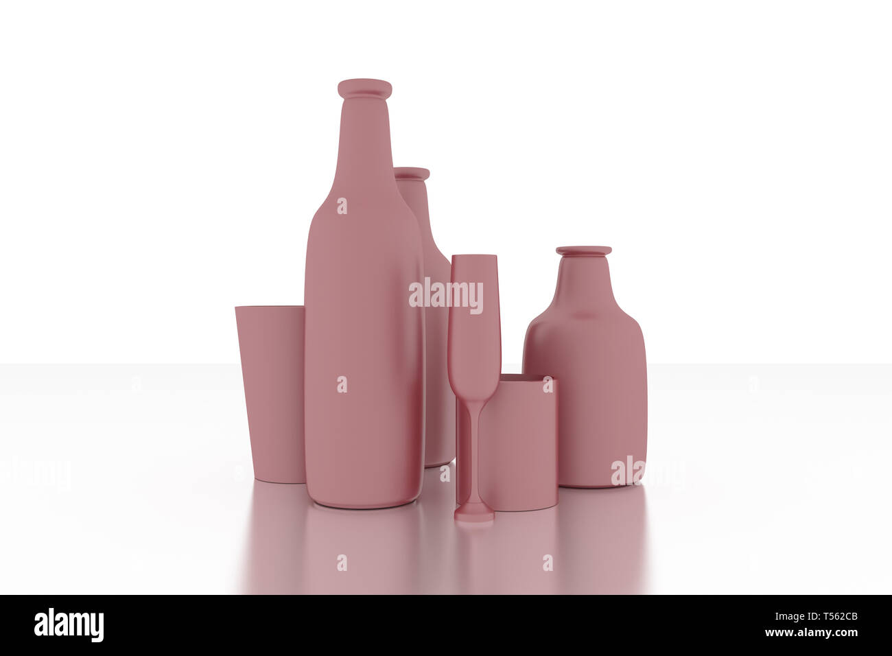Background abstract, concepture still life bottle & glass CGI ...