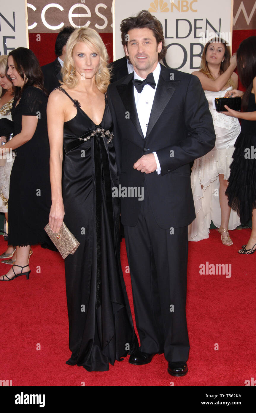 LOS ANGELES, CA. January 16, 2006: PATRICK DEMPSEY & wife JILL FINK at ...