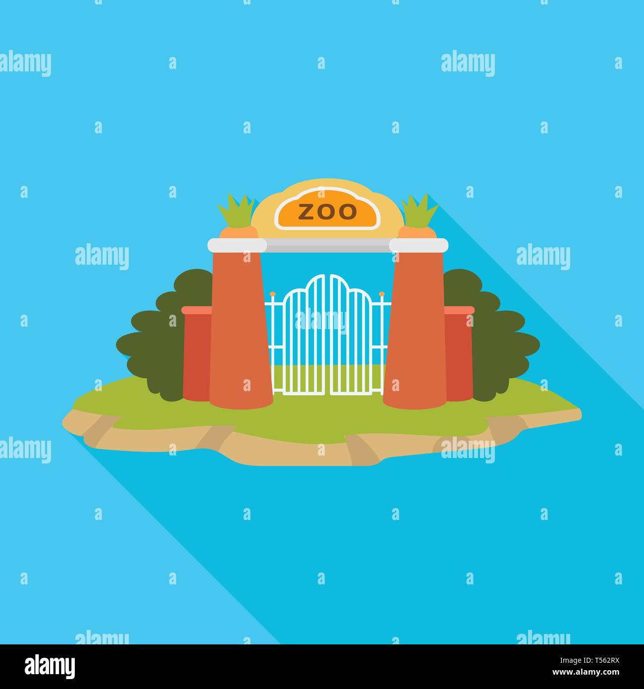 exit,open,path,palm,leaves,welcome,zoo,park,safari,animal,gate,arch ...