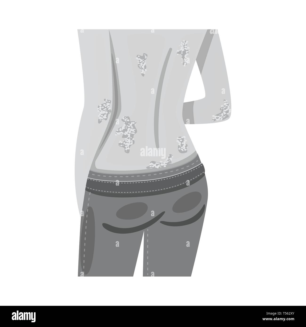 Skin rash back Stock Vector Images - Alamy