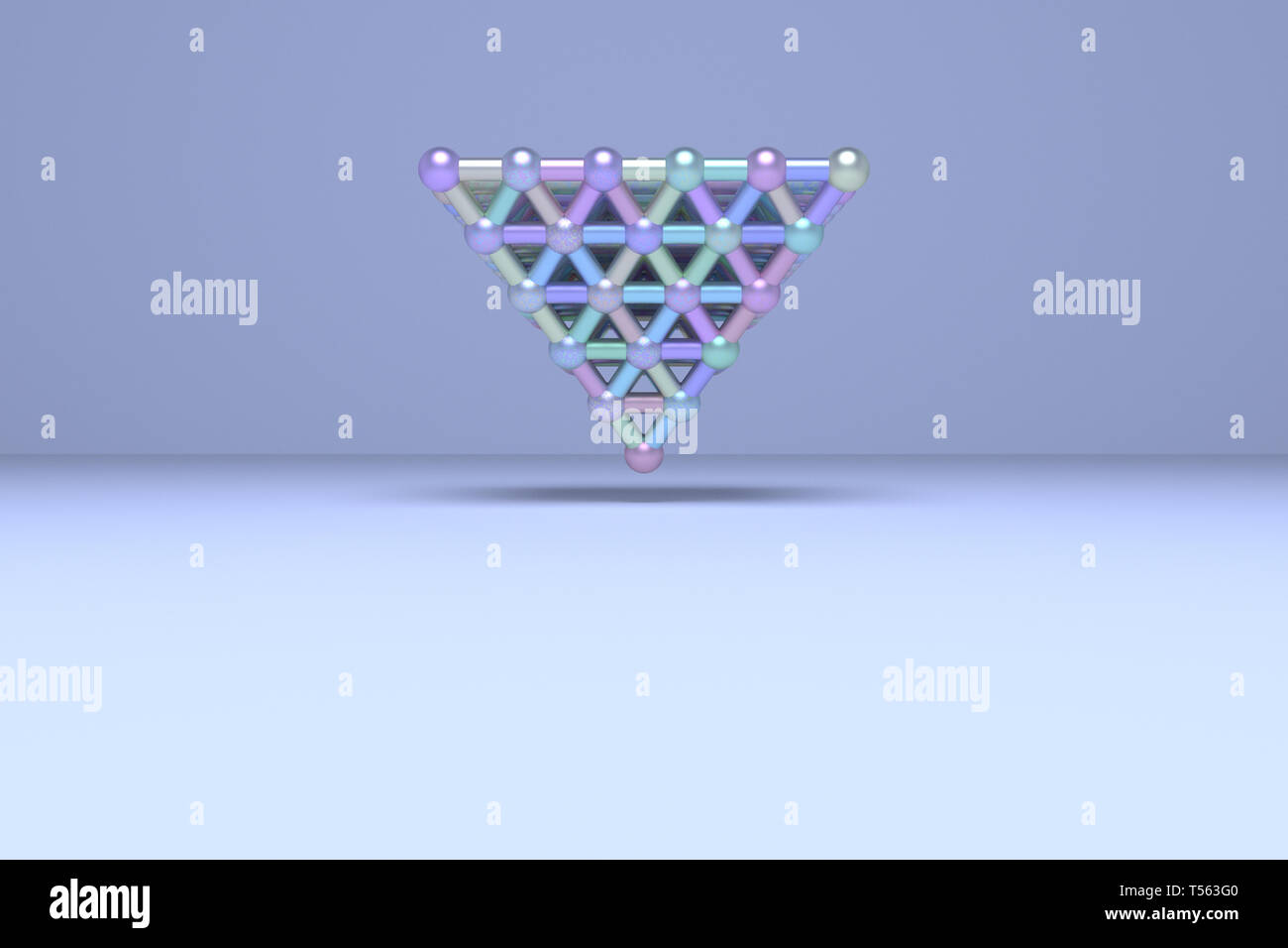 Sphere geometric, molecule style concepture inter-locked pyramids, for ...