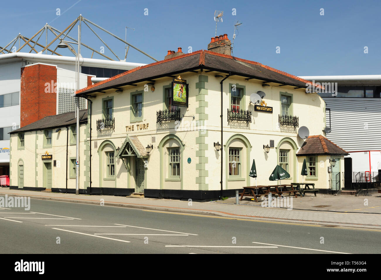 The Turf Pub next to the Wrexham football stadium North Wales known as ...