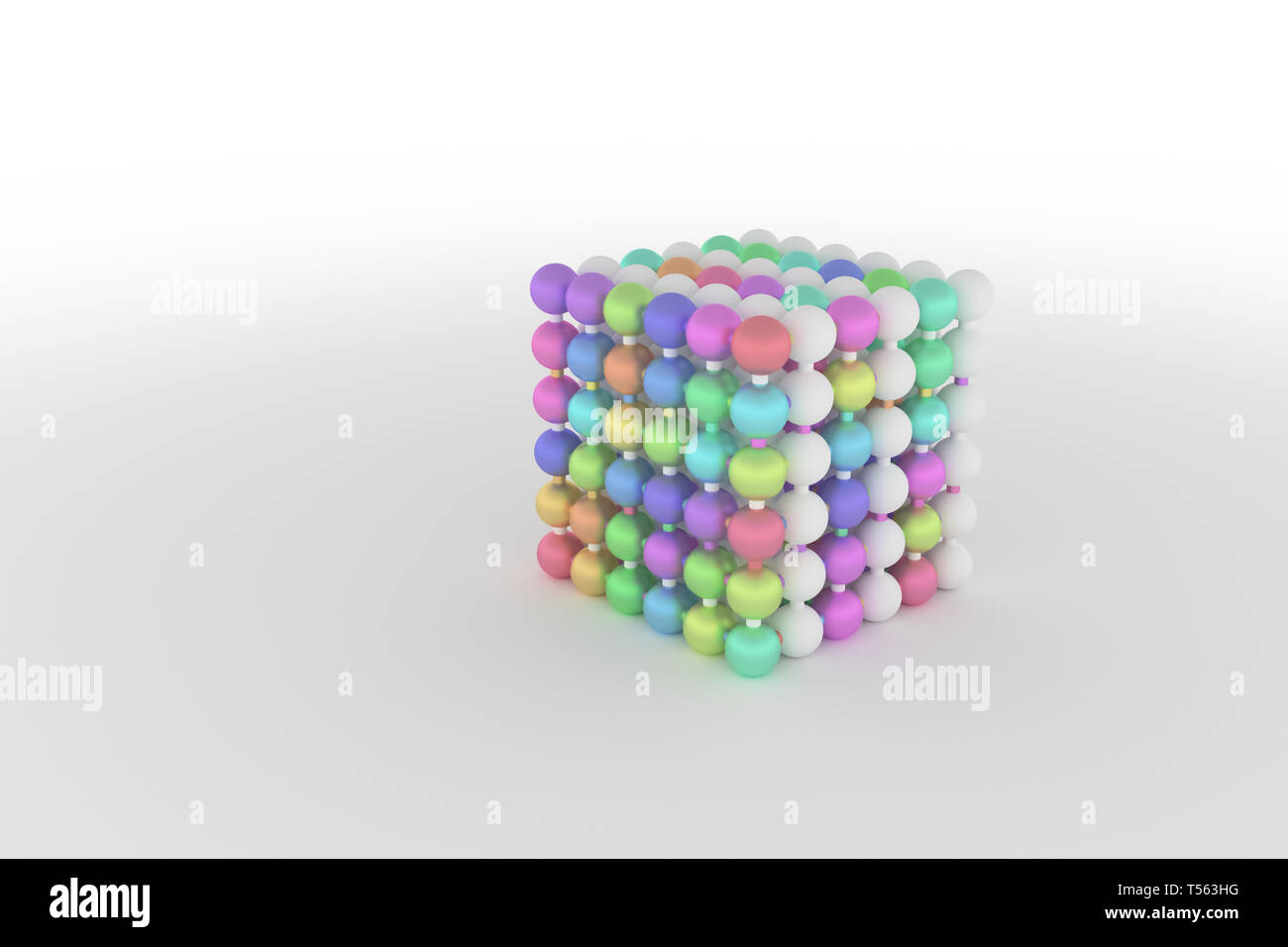 CGI geometric, inter-locked square, molecule style concepture ...