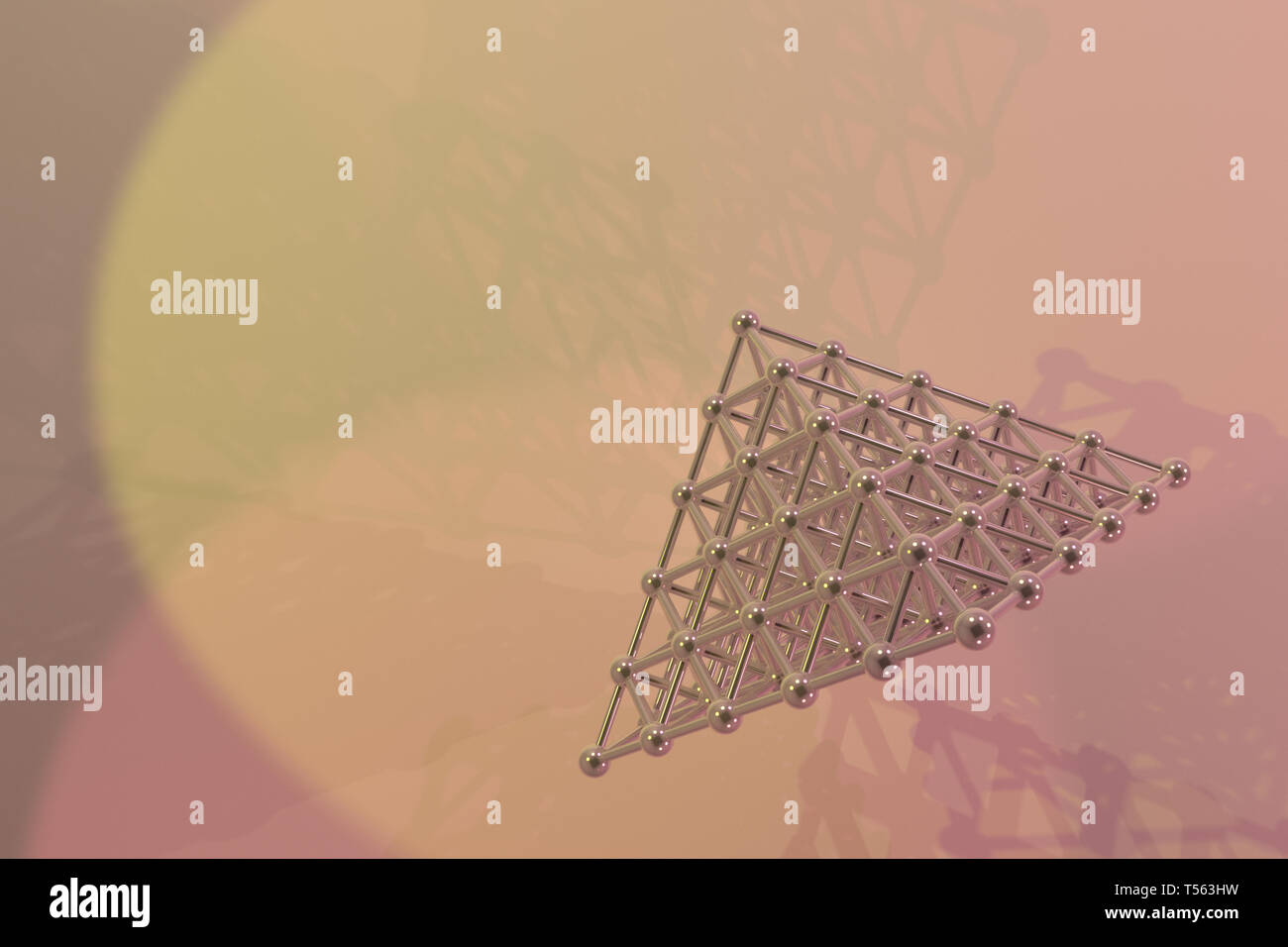 Sphere geometric, molecule style concepture inter-locked pyramids, for ...