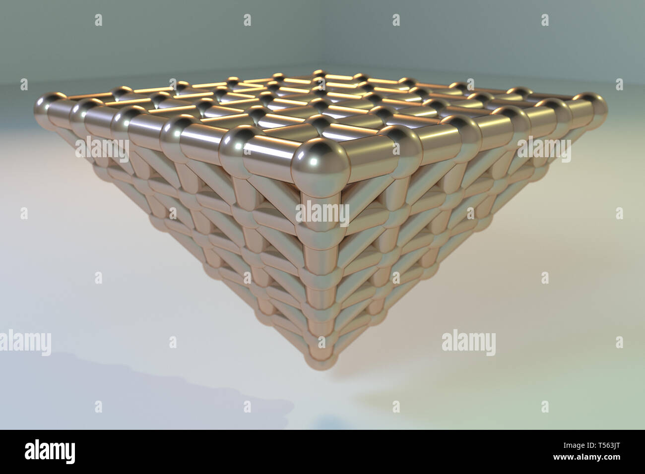 Sphere geometric, molecule style concepture inter-locked pyramids, for ...