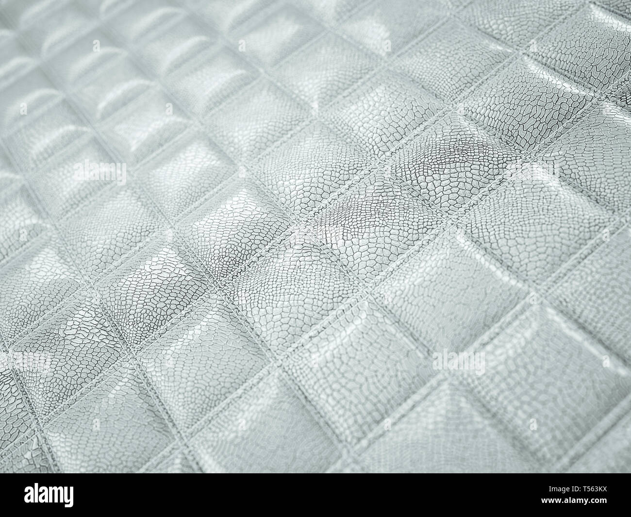 Alligator or snake Leather. Square stitched texture or background with ...