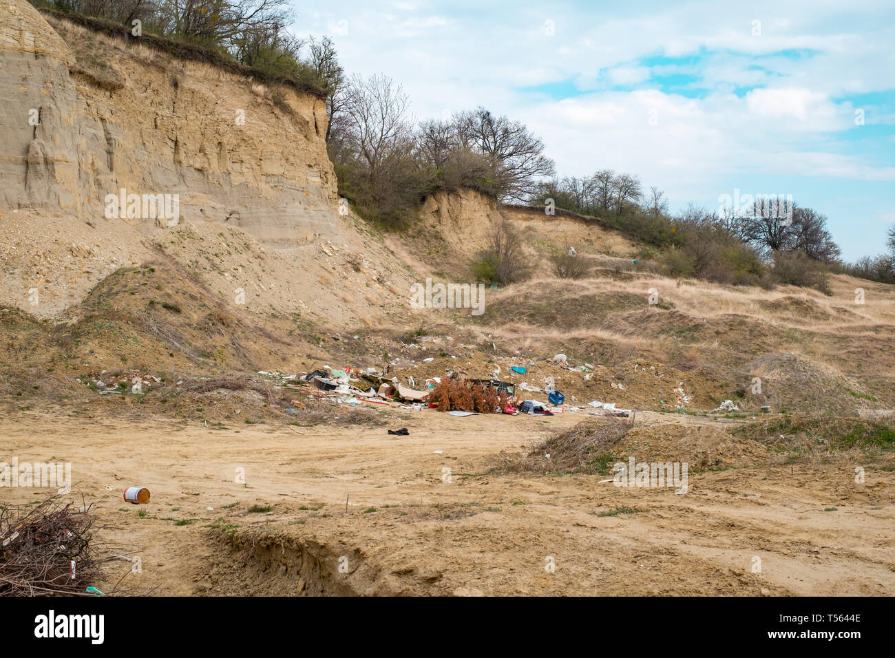 Sibiu, Romania - April 06, 2019. garbage pollution of the Environment ...