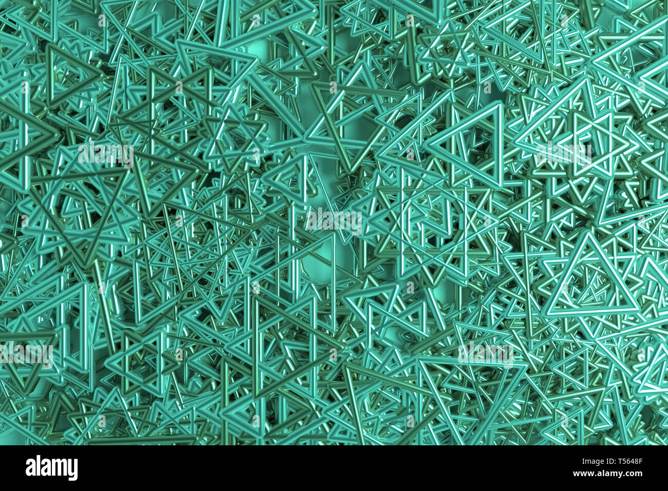 CGI geometric, bunch of triangle & star view from top, for design ...