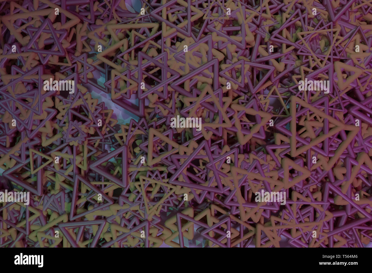 Bunch of triangle & star view from top, illustrations of CGI geometric ...