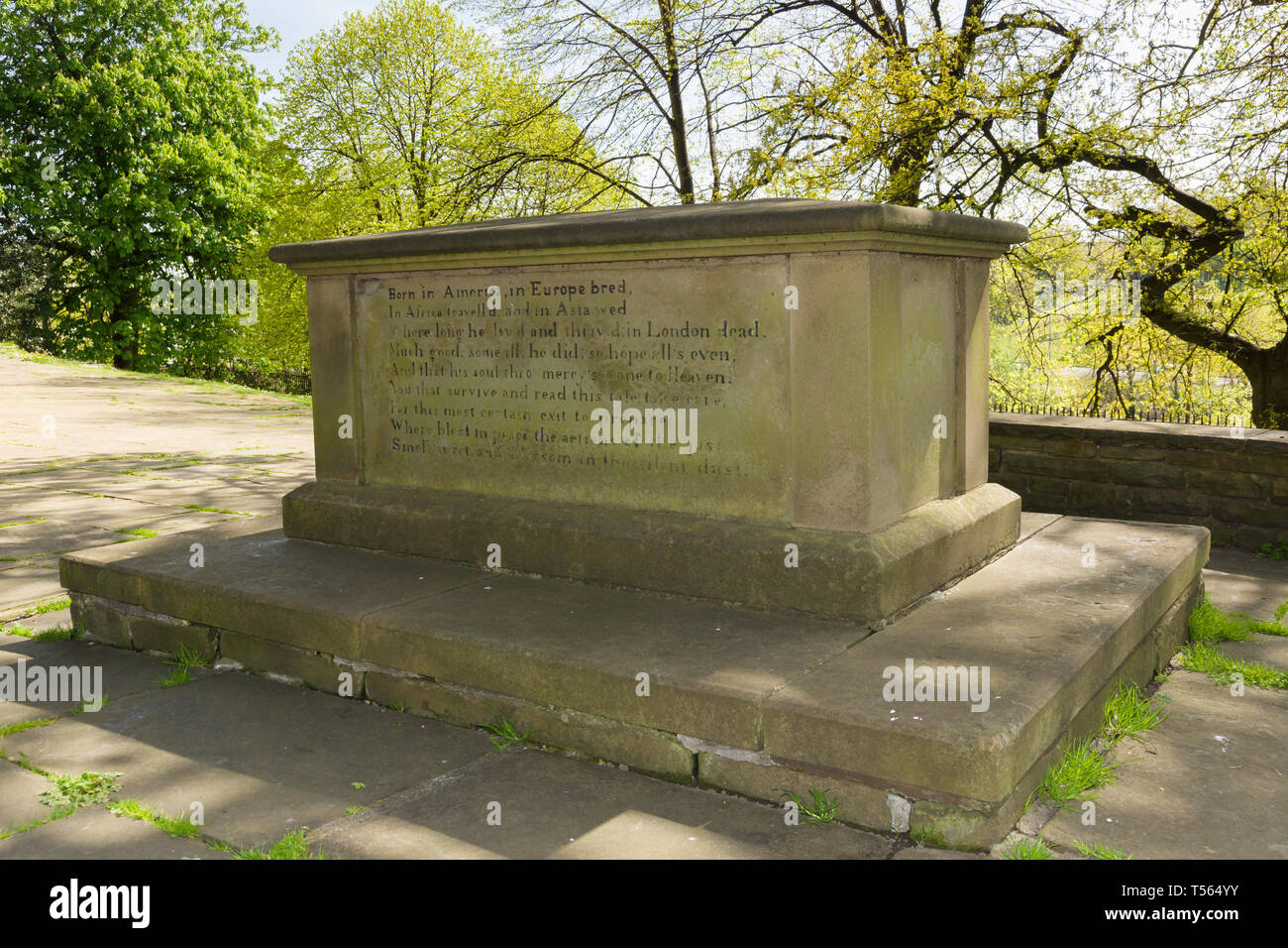 The grave of Elihu Yale in Saint Giles Church Wrexham he was the ...