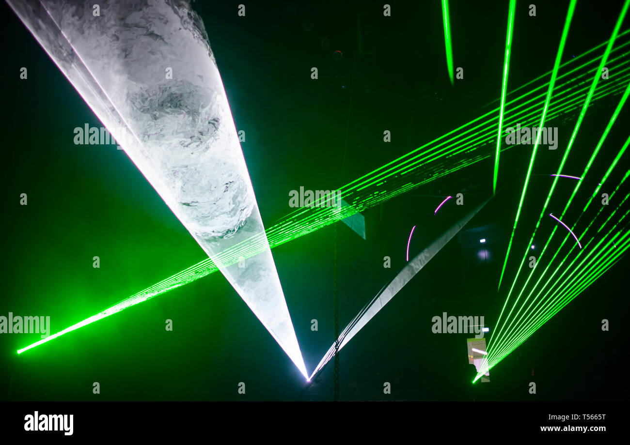 futuristic lights. Cyberpunk, Abstract lasers, Hi tech retro background ...