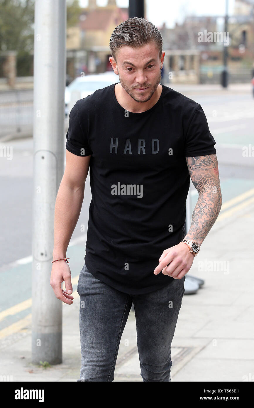 The male members of the cast of TOWIE film scenes at The Gallery Bar ...