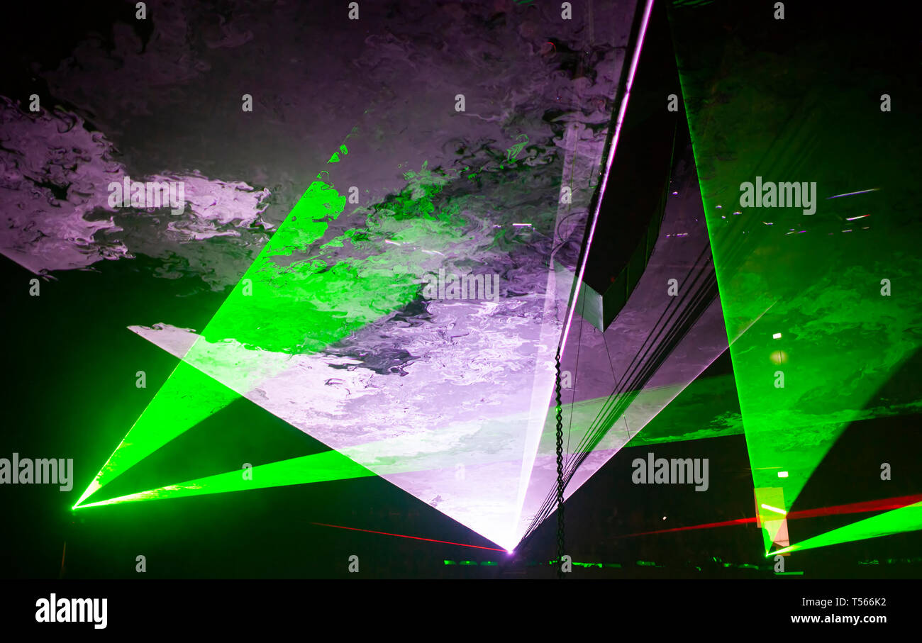 futuristic lights. Cyberpunk, Abstract lasers, Hi tech retro background ...