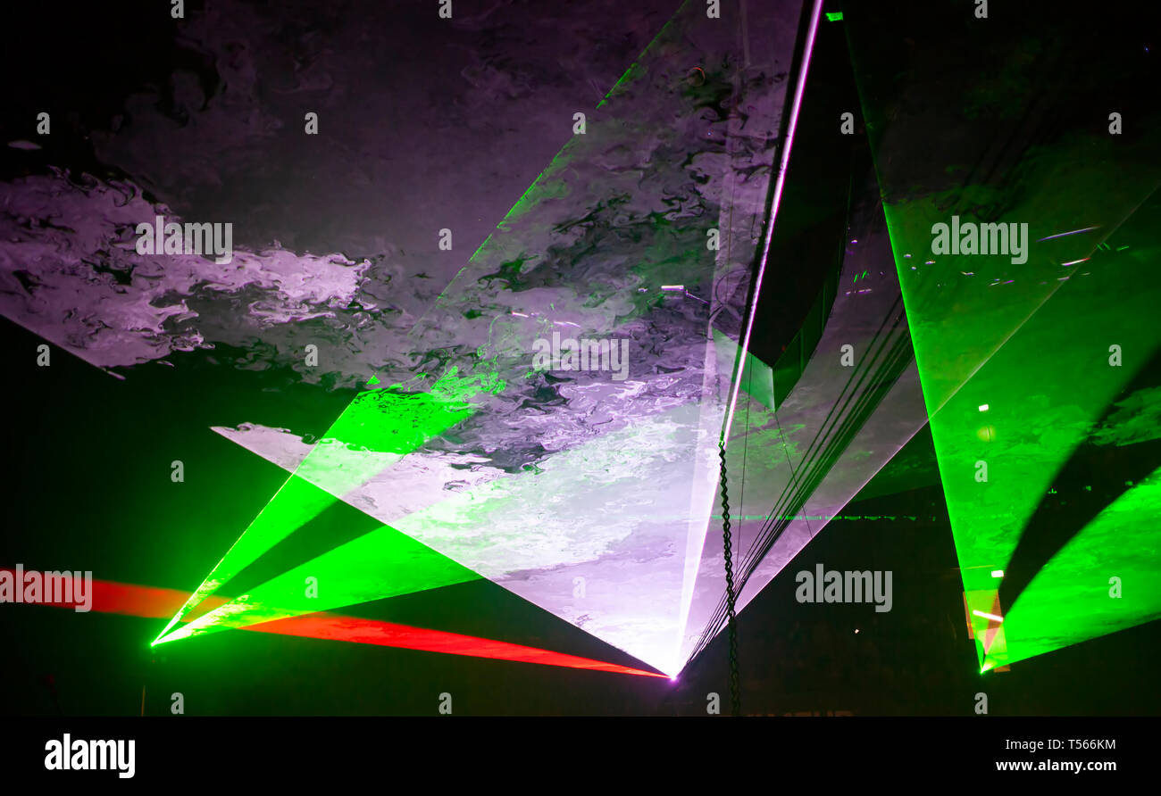 futuristic lights. Cyberpunk, Abstract lasers, Hi tech retro background ...