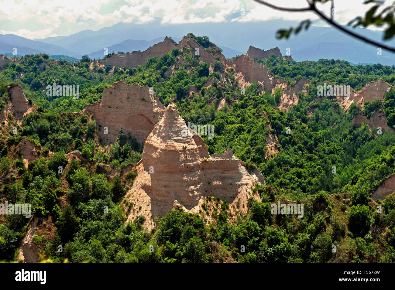 The famous sandstone pyramids in Melnik, Bulgaria Stock Photo - Alamy