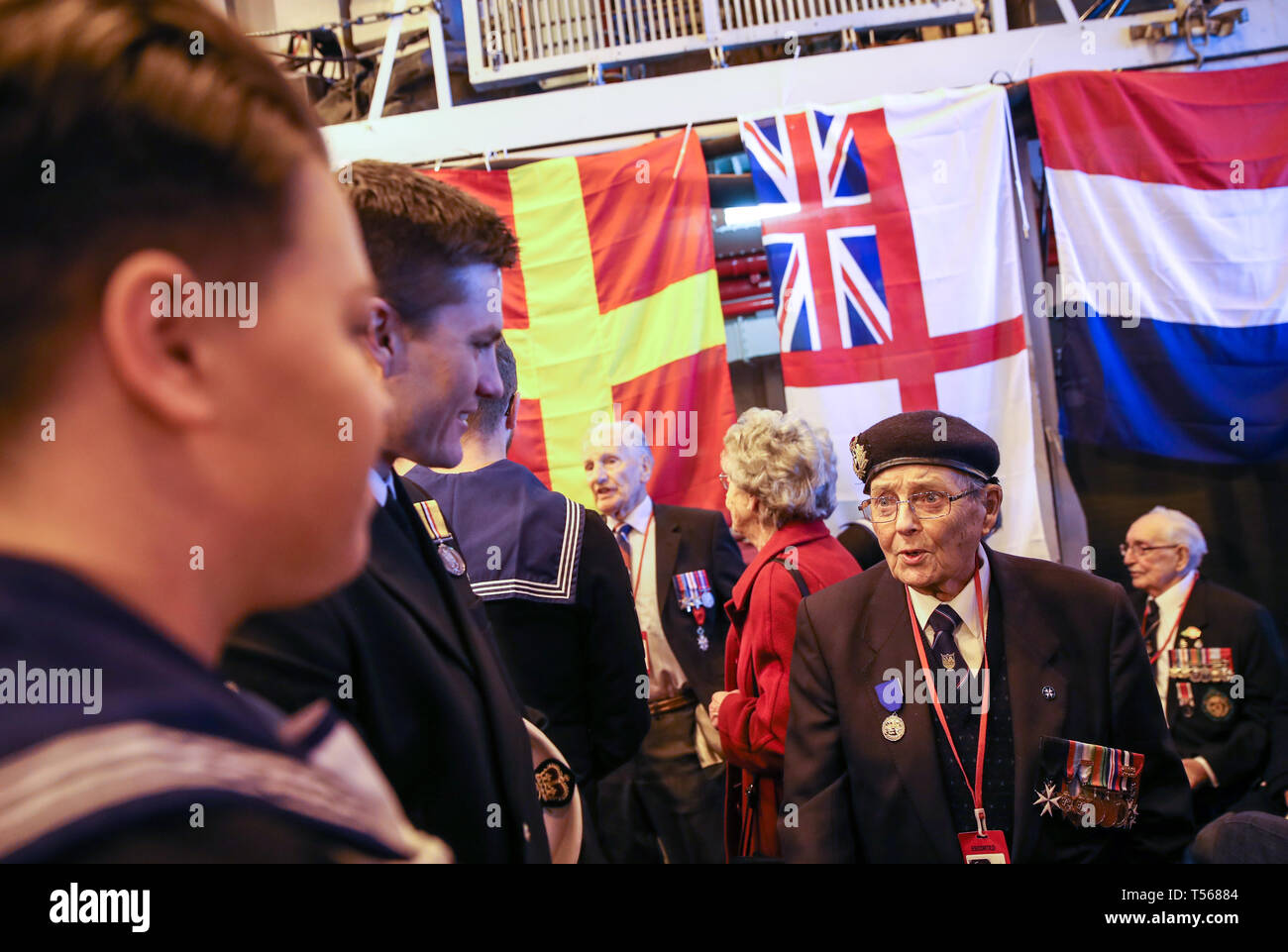 Embargoed to 0001 Monday April 22 D-Day veteran Eric Strange, 95, who ...