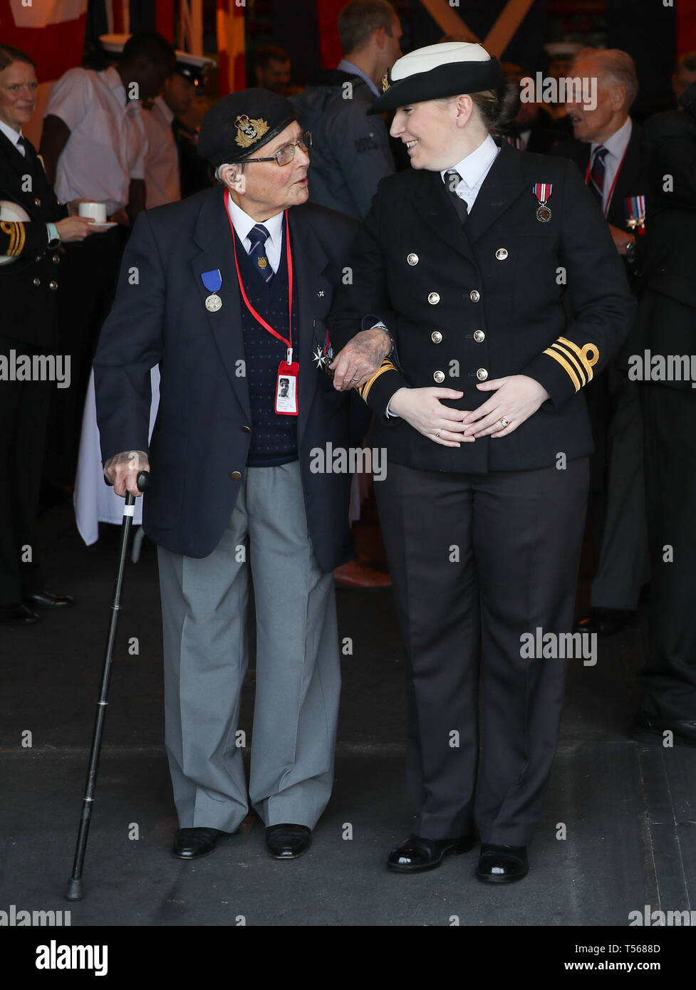 Embargoed to 0001 Monday April 22 D-Day veteran Eric Strange, 95, who ...