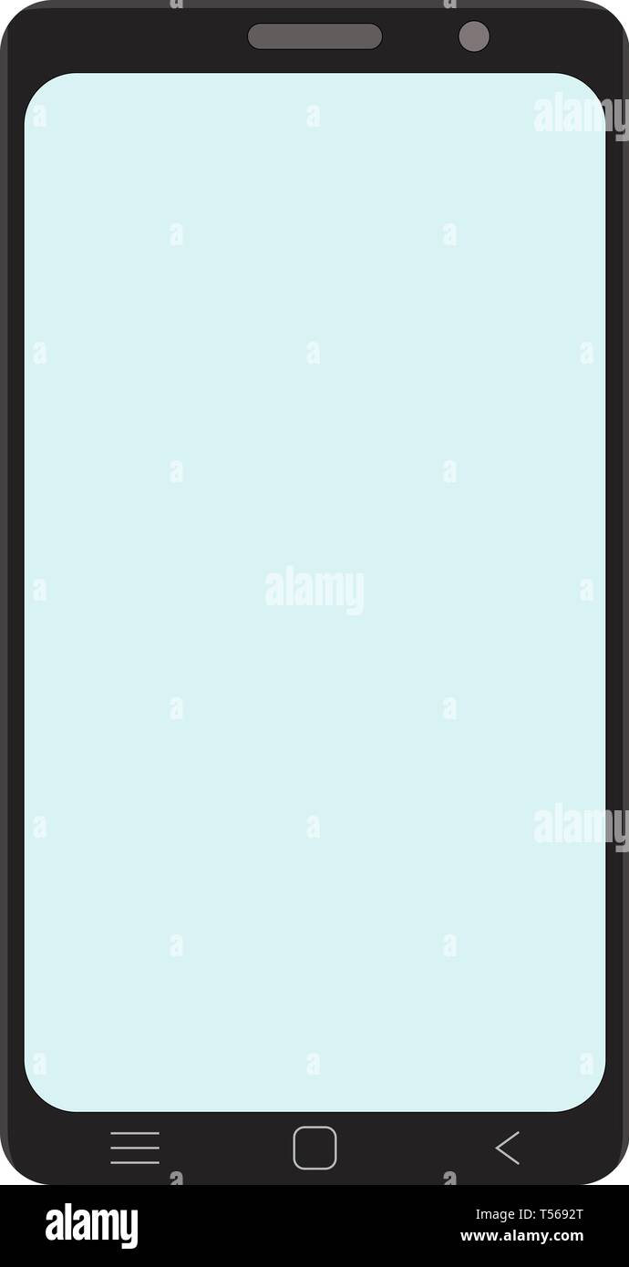 Simple mockup smart phone template with blank screen on white ...