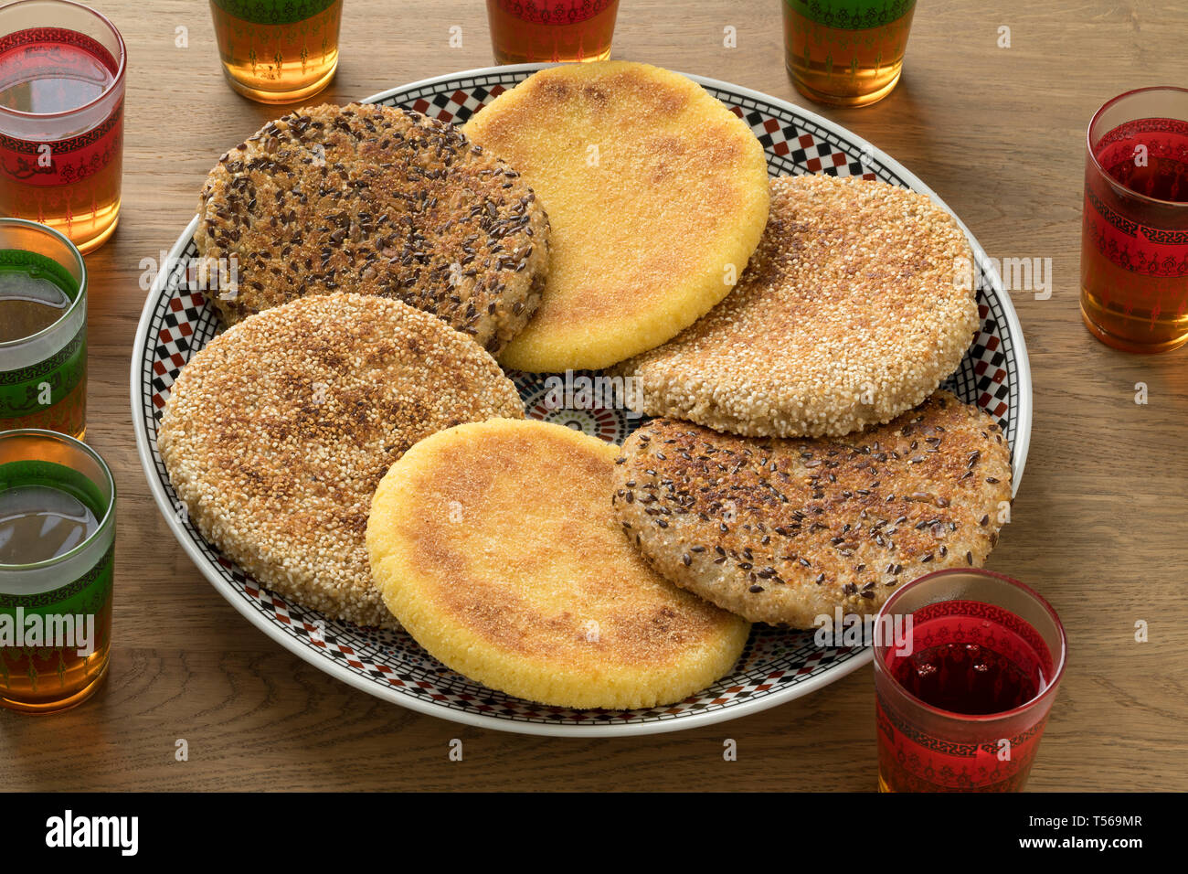 Traditional dish with Moroccan semolina, multigrain and sesame seed ...