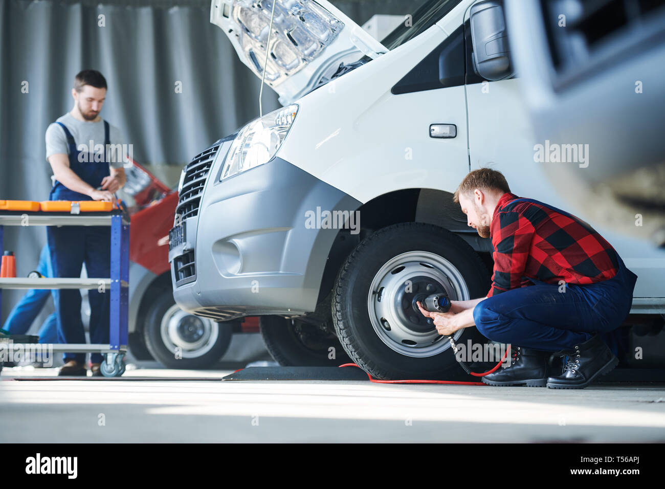 Work of technicians Stock Photo - Alamy
