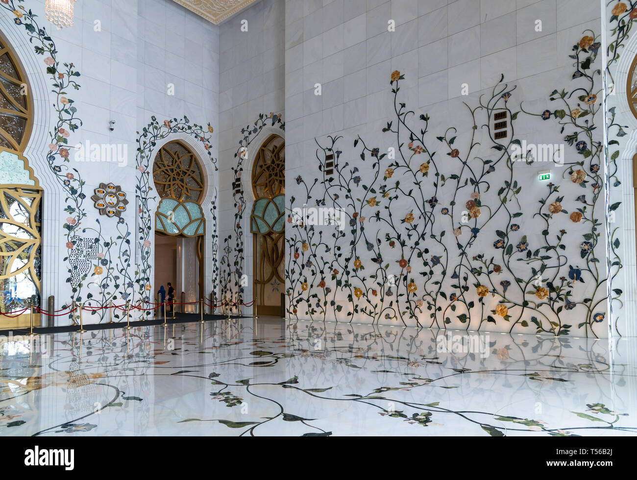 Abu Dhabi, UAE - April 2. 2019. The Interior of Sheikh Zayd Grand ...