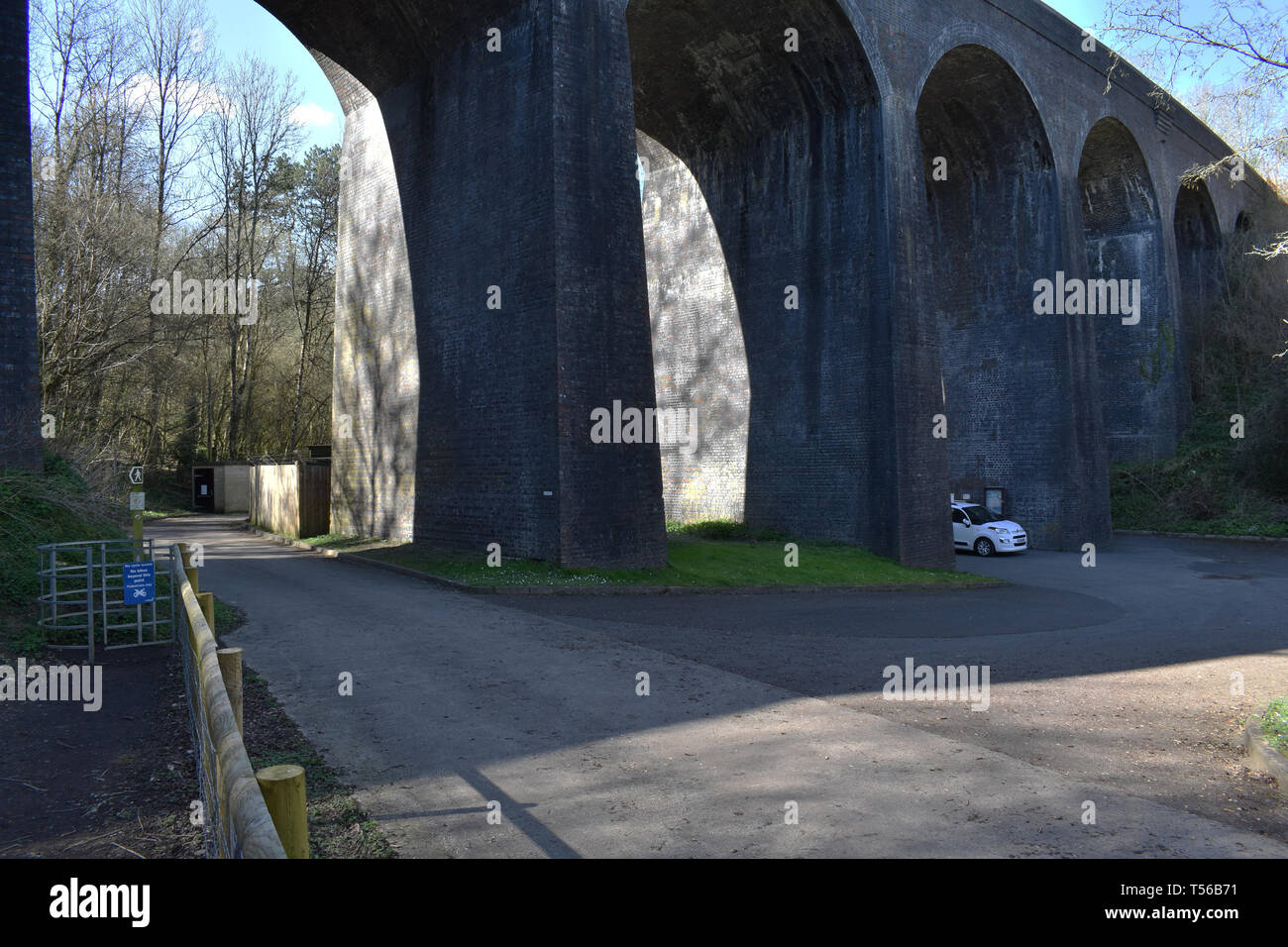 Tuckingmill viaduct on the old Somerset and Dorset railway line ...