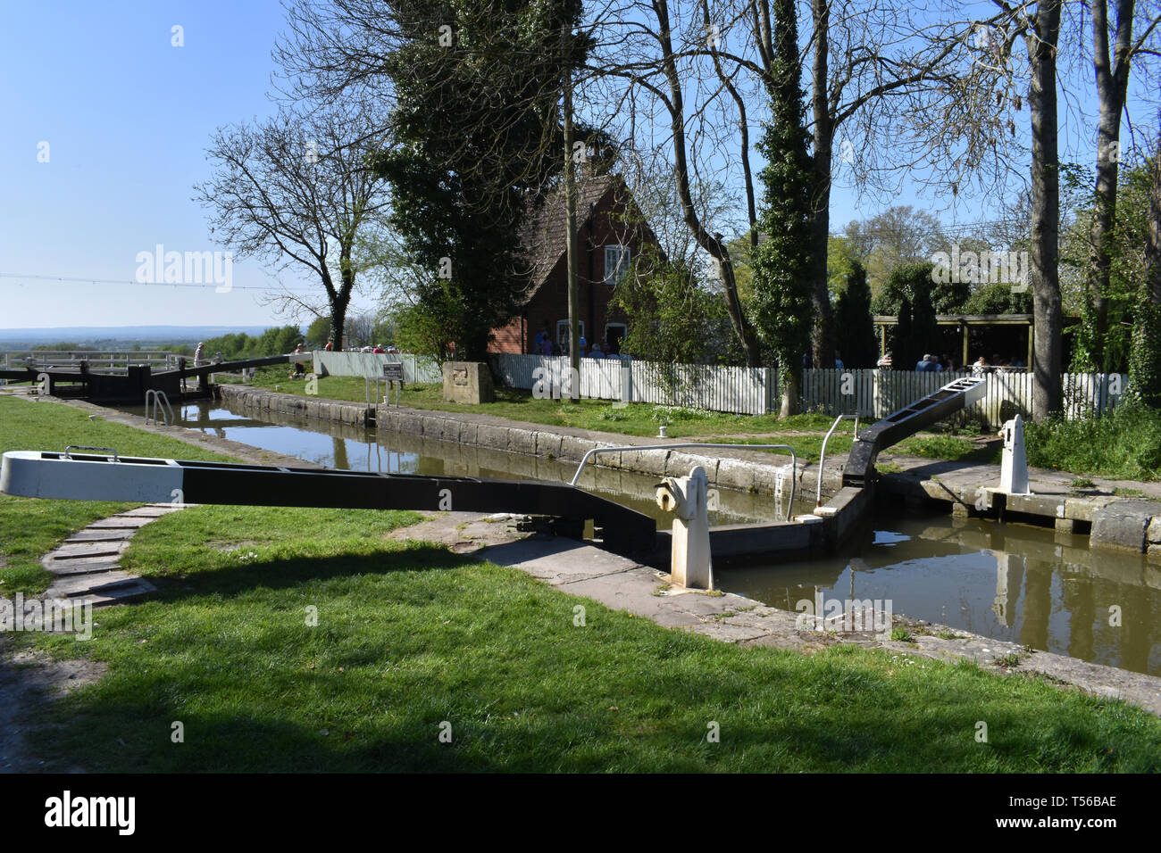 The kennet and Avon canal at Devizes Stock Photo - Alamy