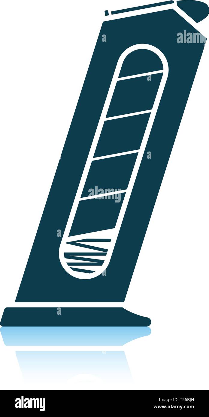 Gun magazine icon. Shadow reflection design. Vector illustration Stock ...