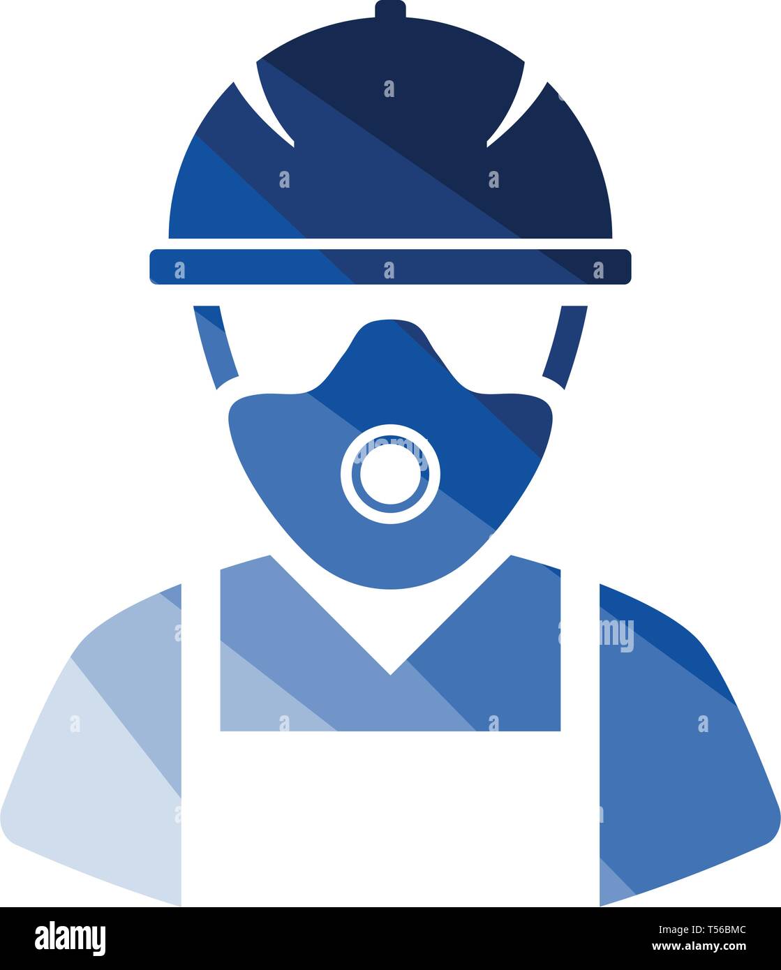 Repair worker icon. Flat color design. Vector illustration Stock Vector ...