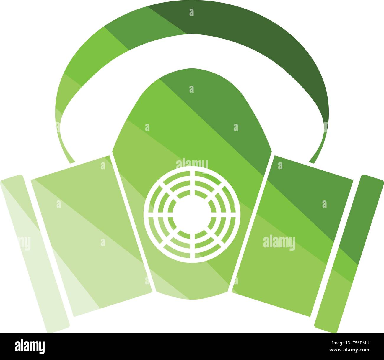 Dust protection mask icon. Flat color design. Vector illustration Stock ...