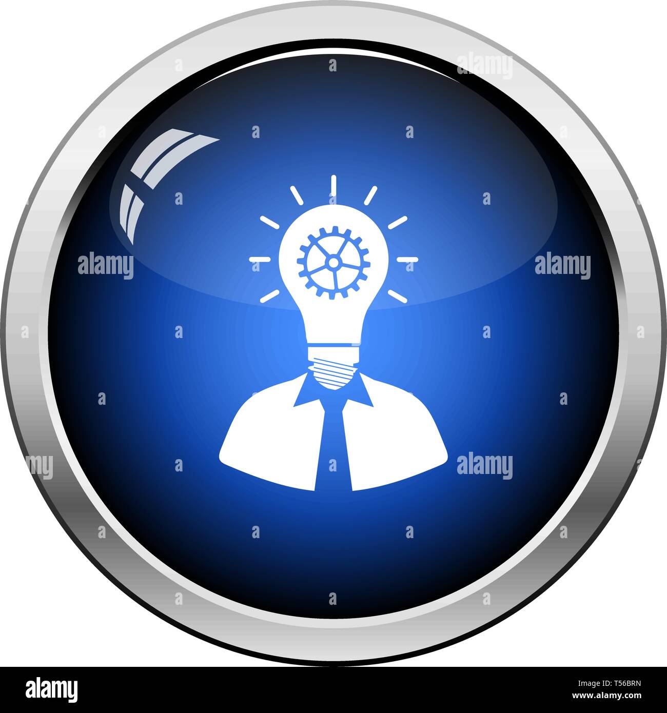 Innovation Icon. Glossy Button Design. Vector Illustration Stock Vector ...