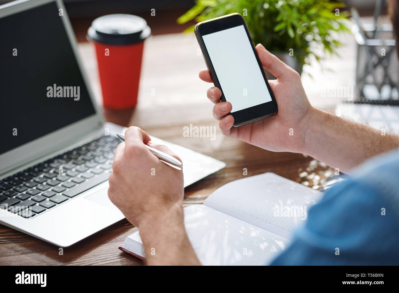 Man organizing work Stock Photo - Alamy
