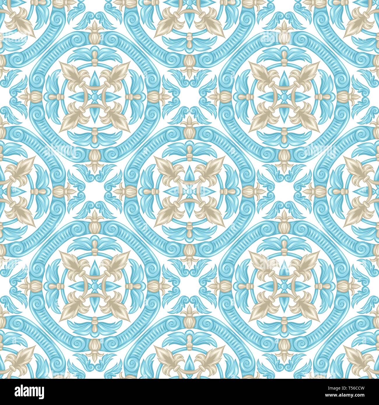 Portuguese azulejo ceramic tile pattern Stock Vector Image & Art - Alamy