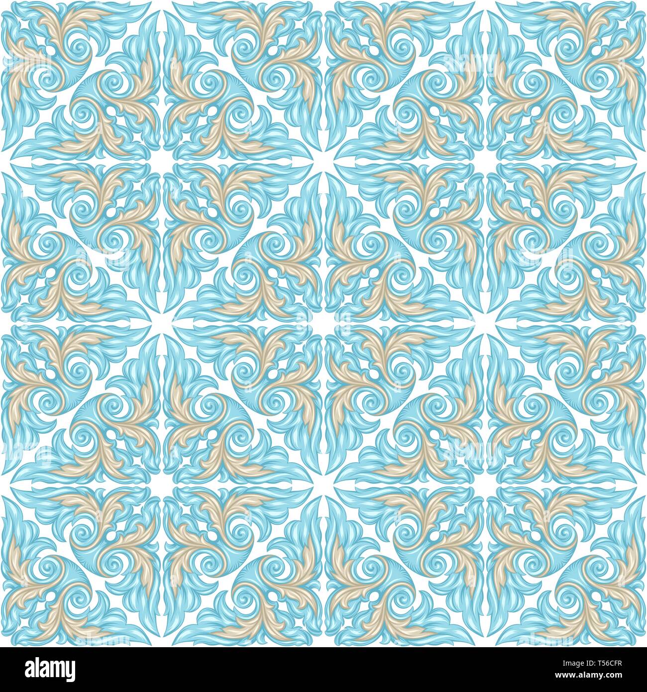 Portuguese azulejo ceramic tile pattern Stock Vector Image & Art - Alamy