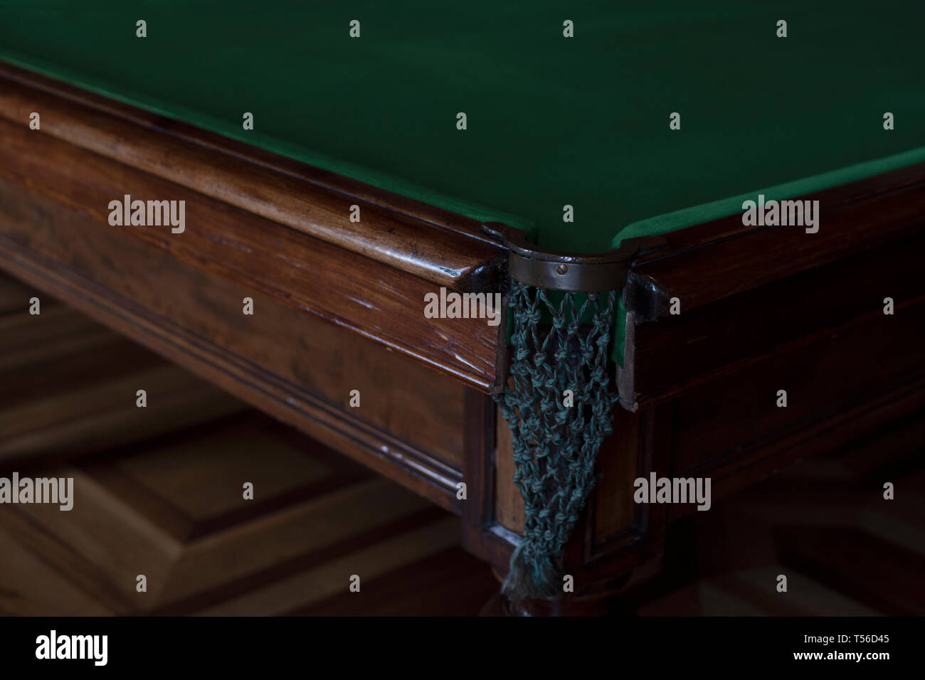 angle expensive billiard table corner pocket. pocket with mesh for the ...