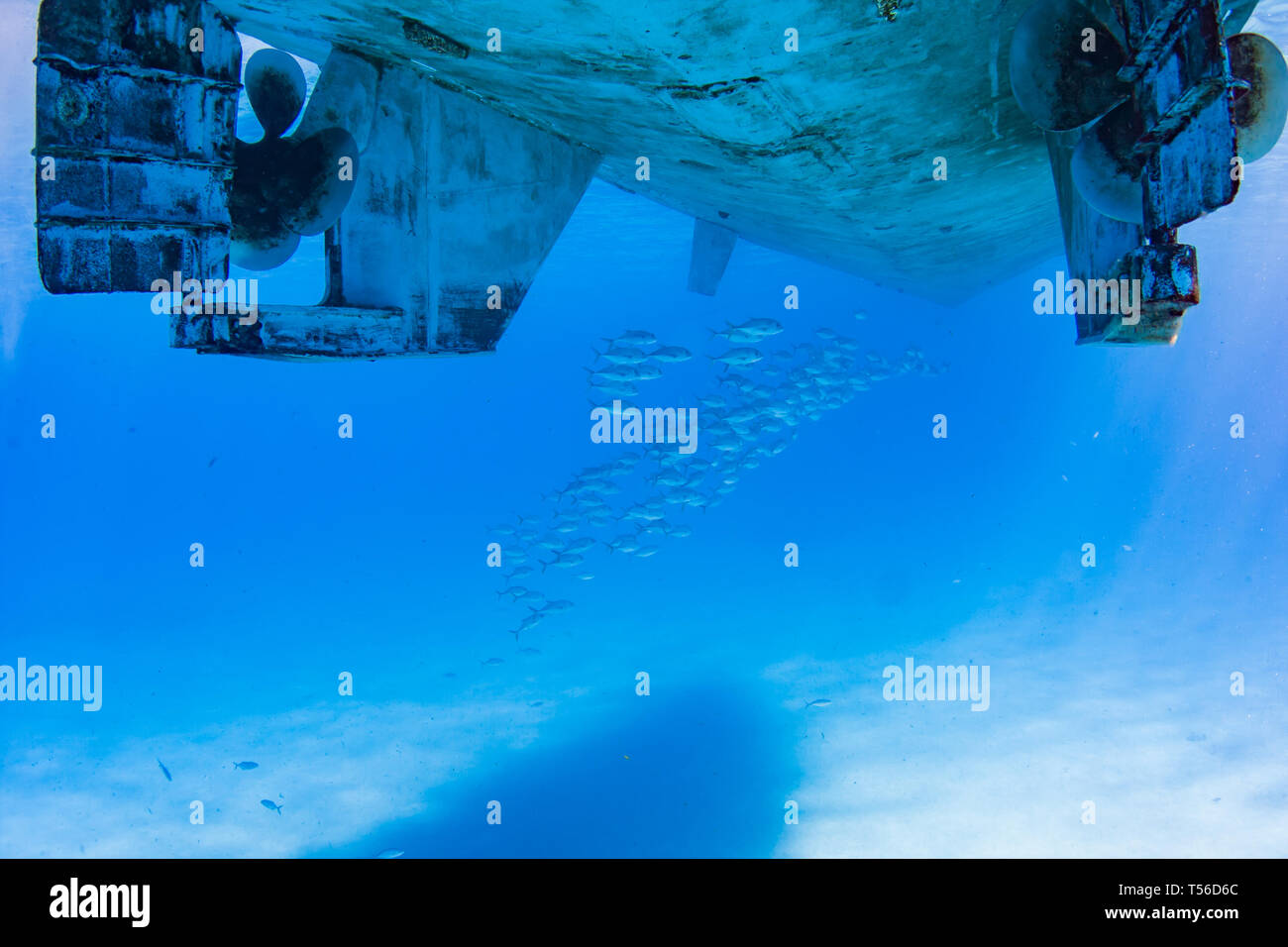 Boat rudder underwater hi-res stock photography and images - Alamy