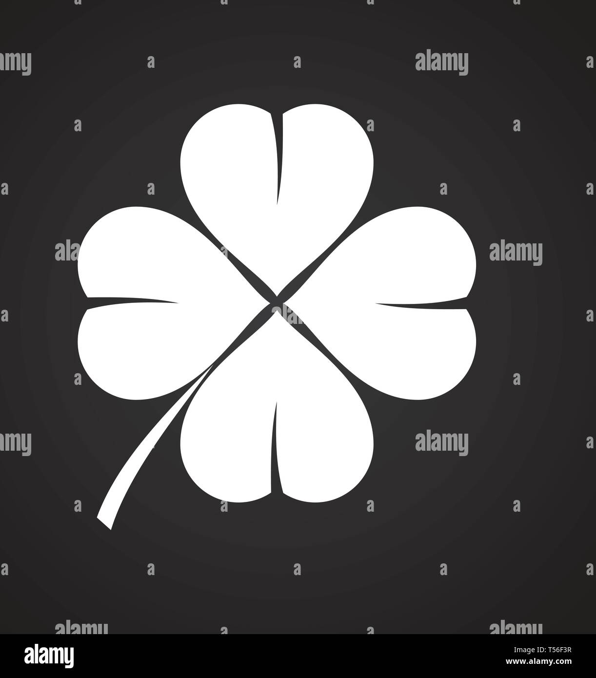 Clover icon on background for graphic and web design. Simple vector ...