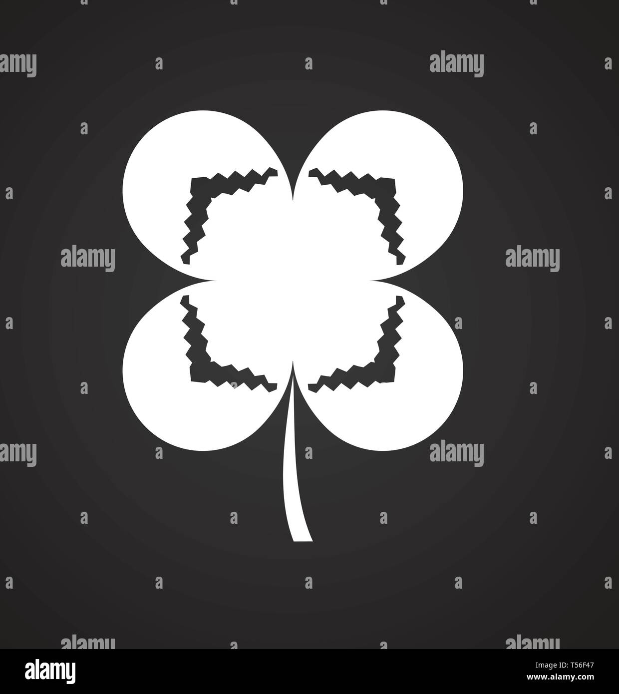 Clover icon on background for graphic and web design. Simple vector ...