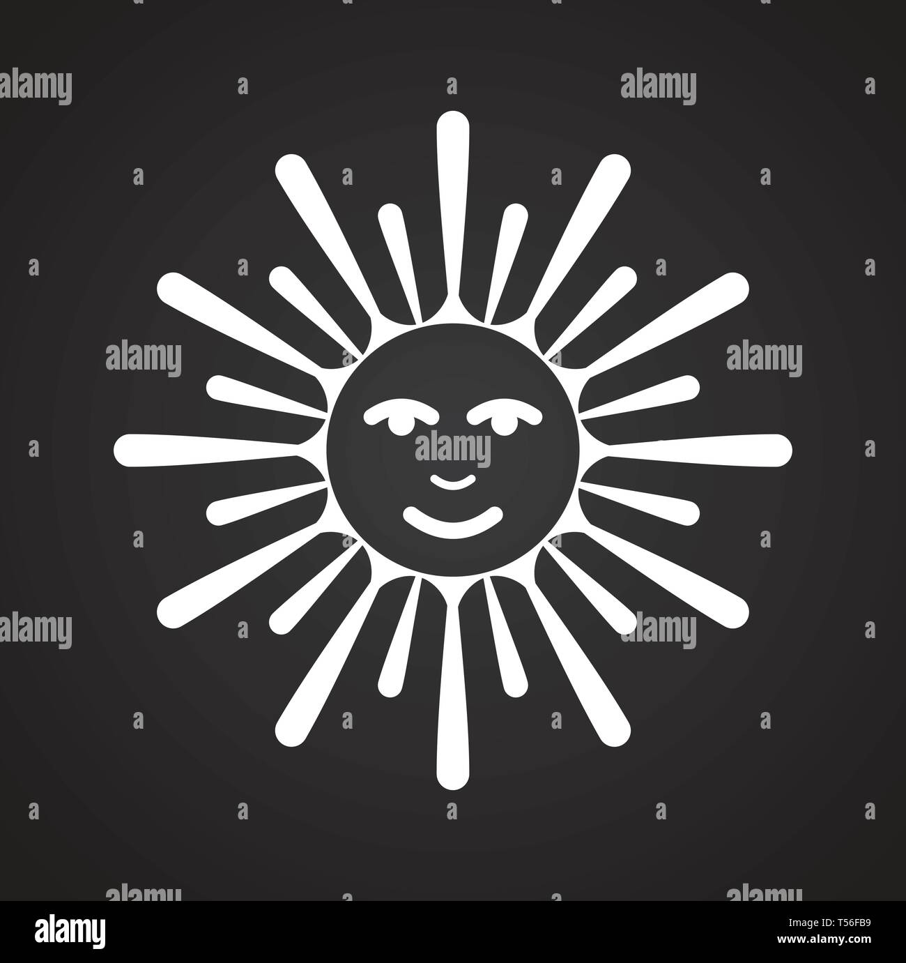 Sun icon on background for graphic and web design. Simple vector sign ...