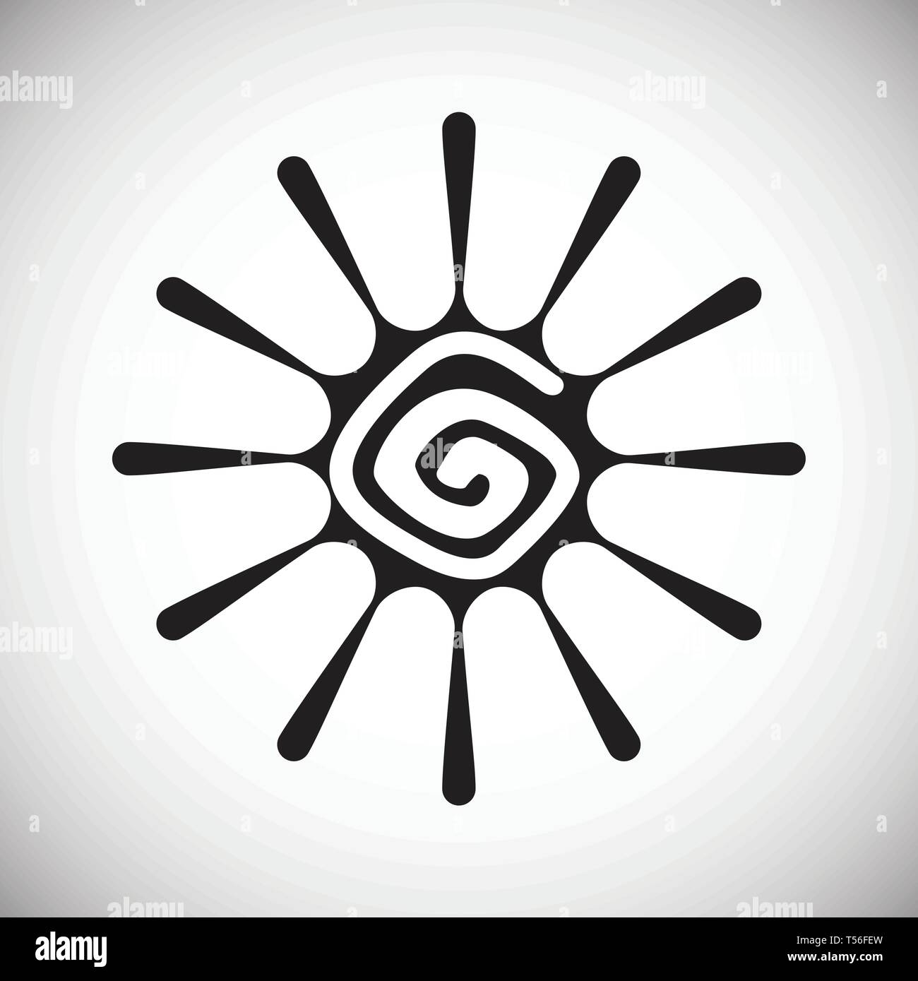 Sun icon on background for graphic and web design. Simple vector sign ...